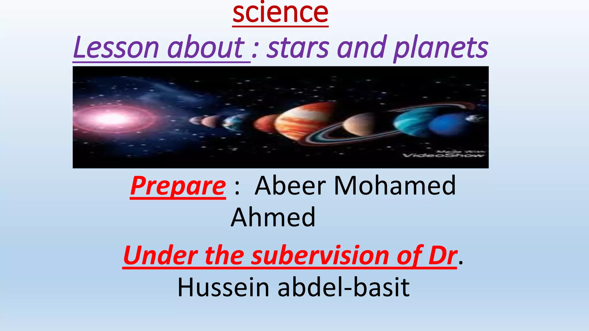 lesson about stars and planets | PPT