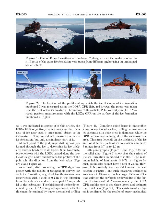 Measuring sea ice thickness with the LOZA GPR | PDF