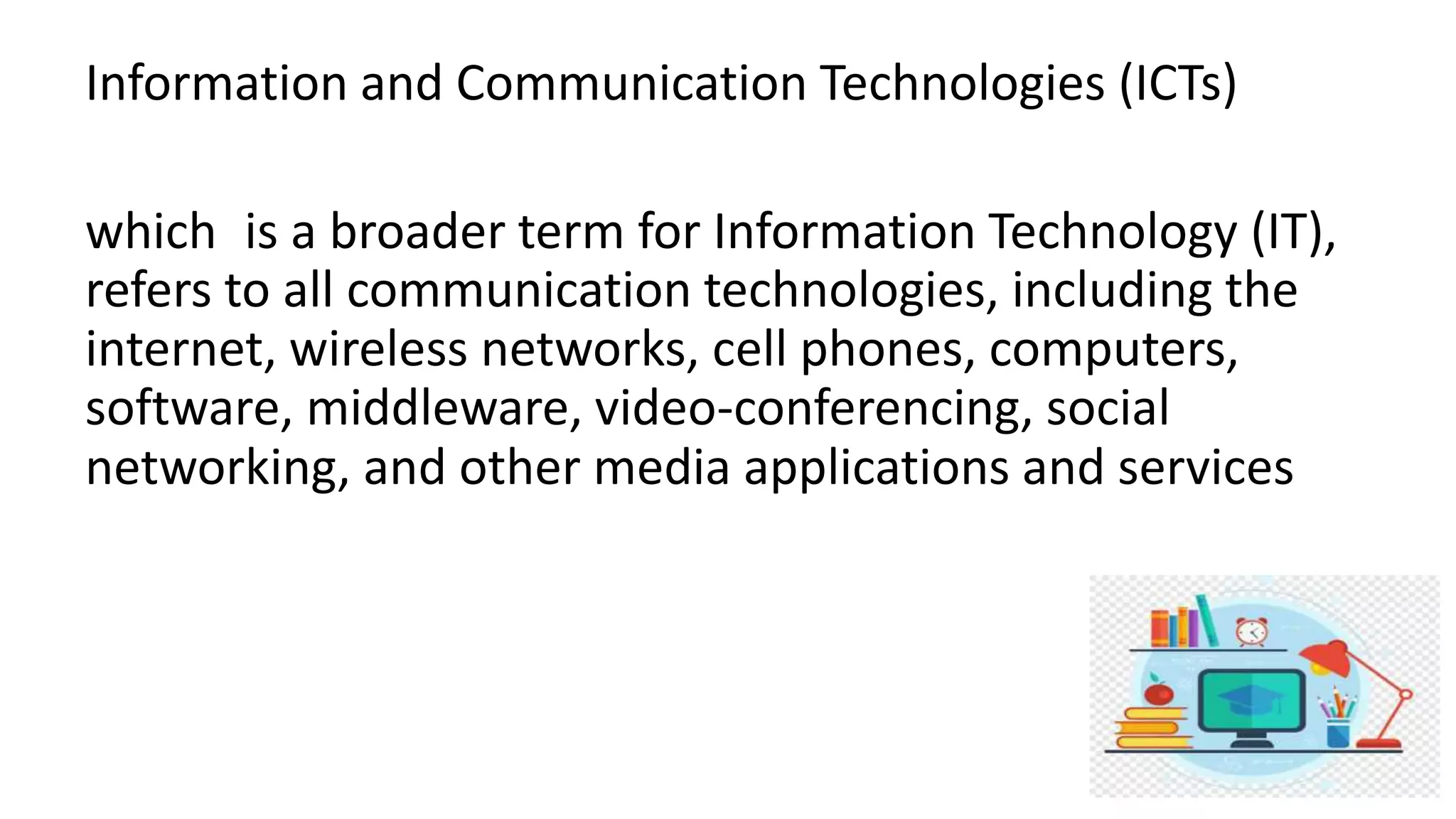 Information and Communication Technologies (ICTs) | PPTX