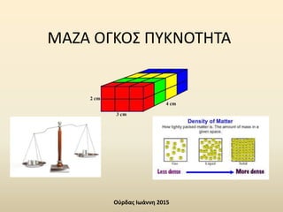μαζα ογκος πυκνοτητα | PPT