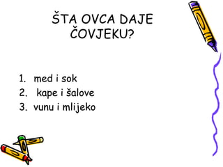 . Mo mali kviz o domacim zivotinjama | PPT