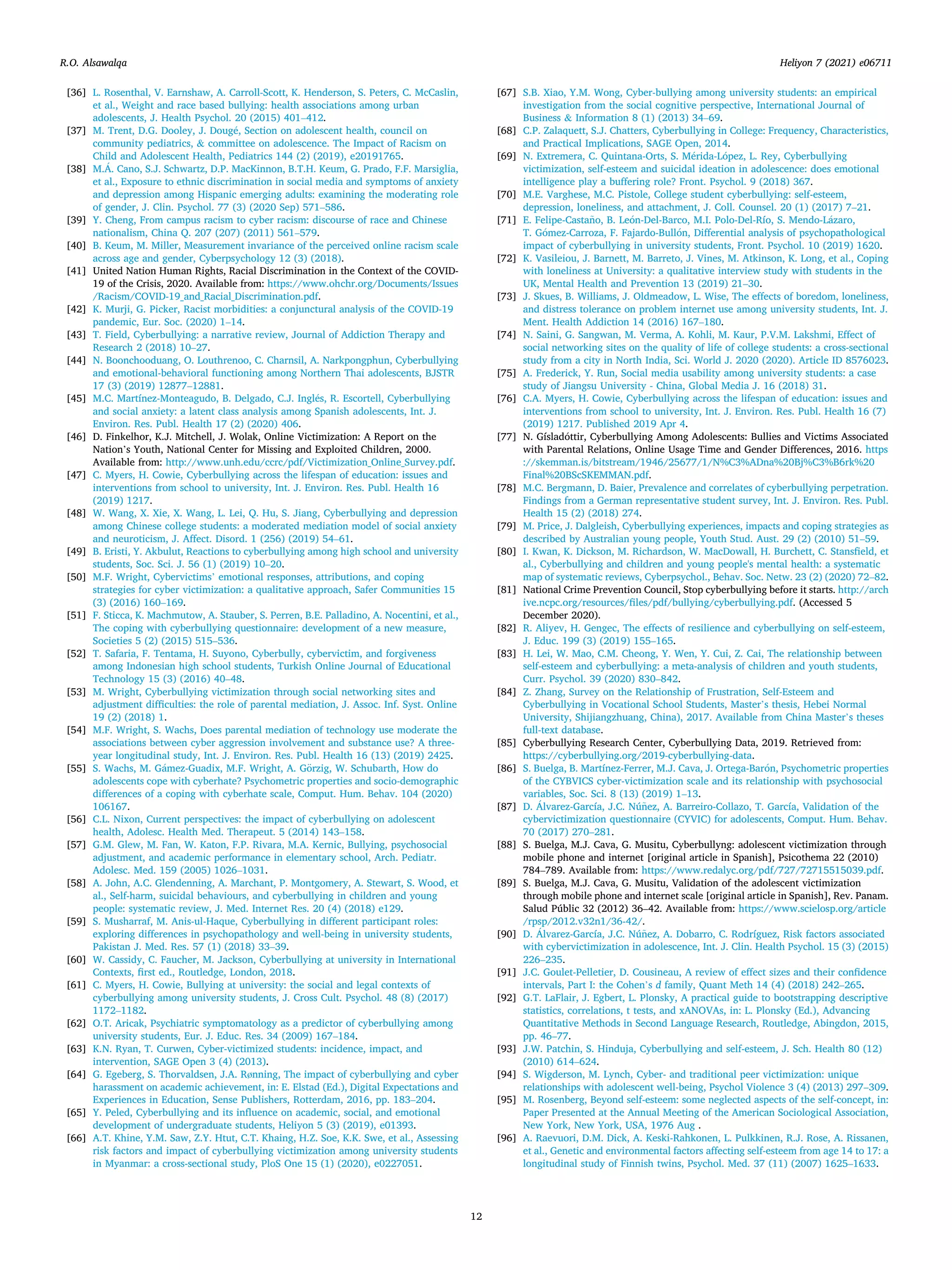 Cyberbullying, social stigma, and self-esteem: the impact of COVID-19 ...