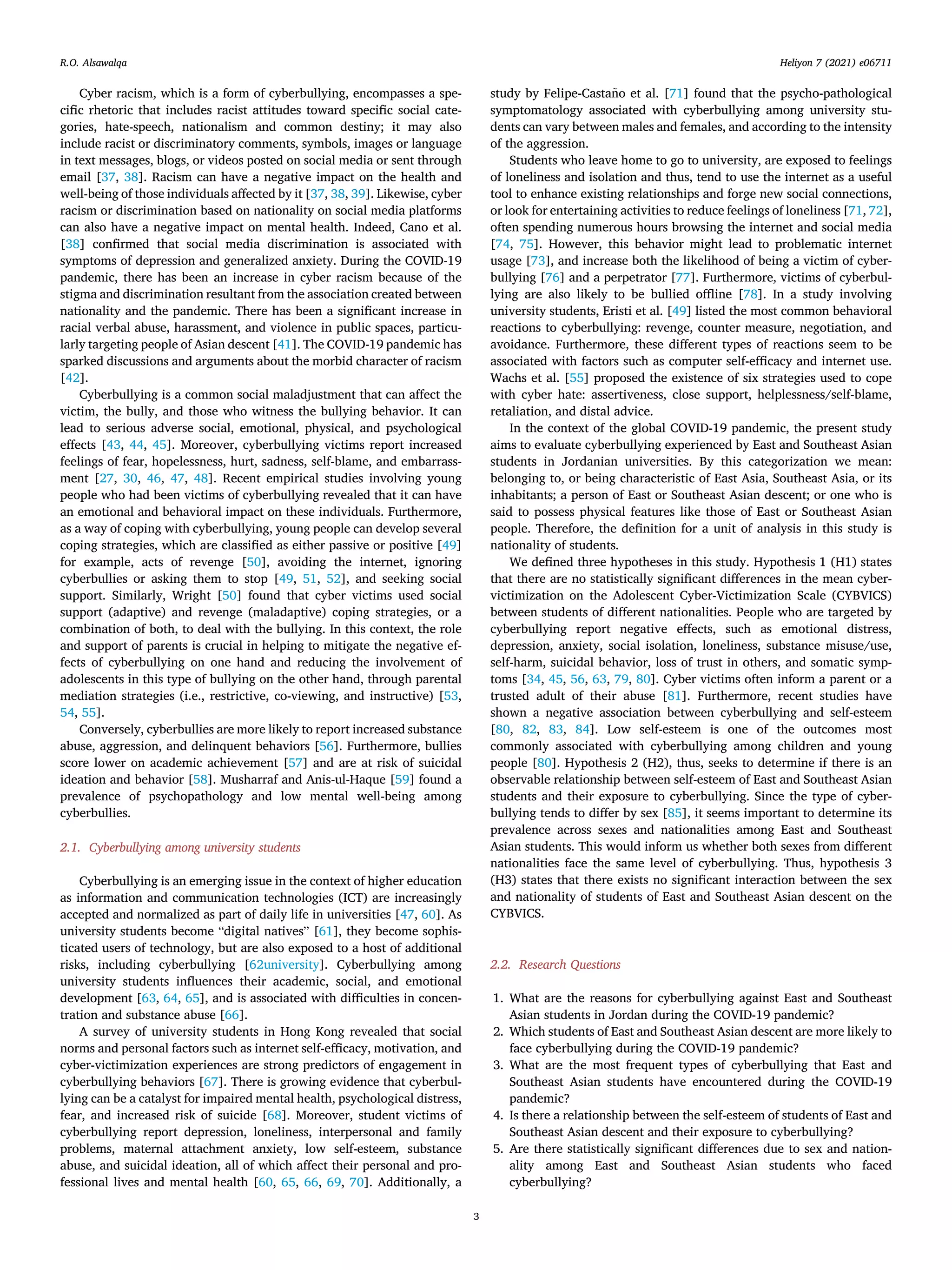 Cyberbullying, social stigma, and self-esteem: the impact of COVID-19 ...