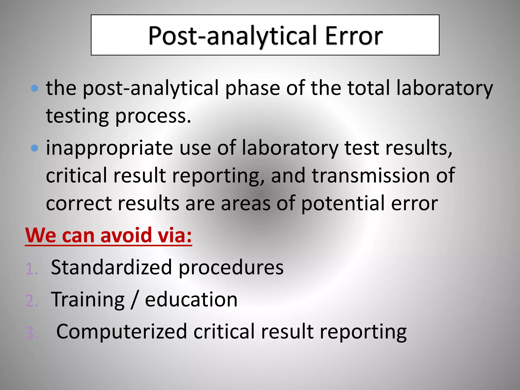 causes of laboratory errors | PDF