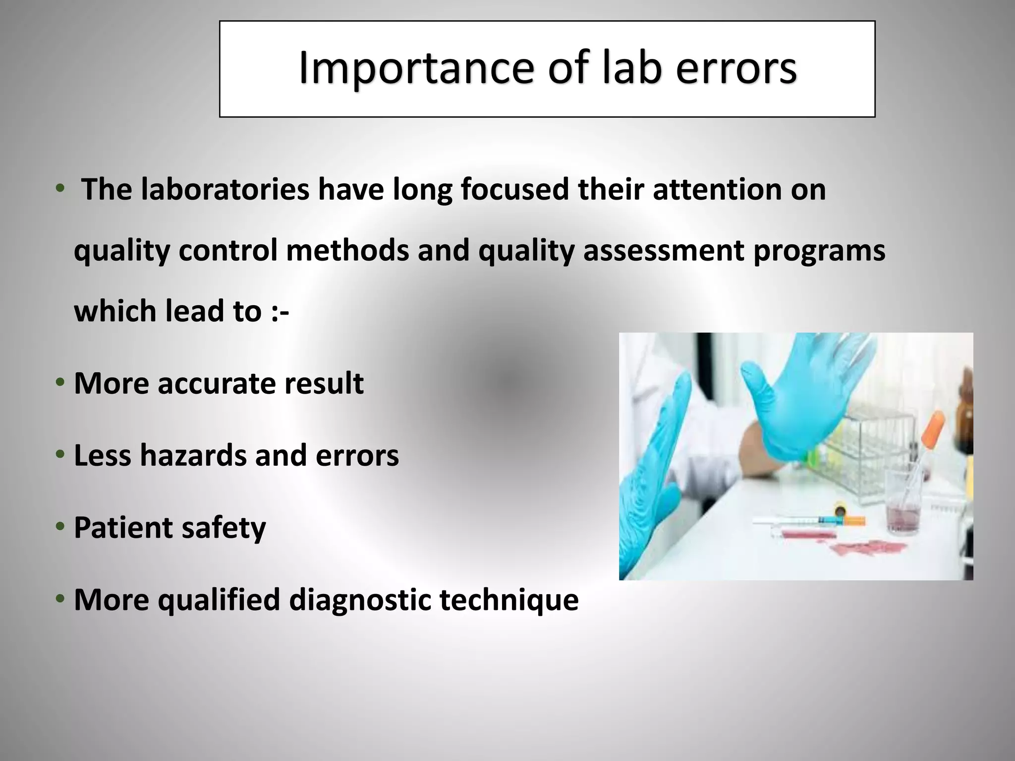 causes of laboratory errors | PDF