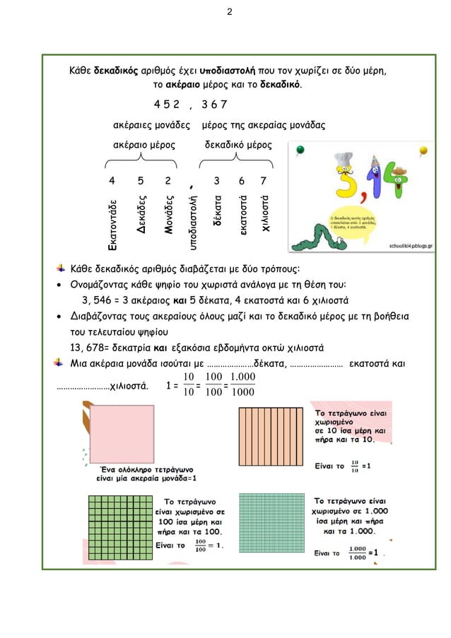 κεφ.15 δεκαδικοι μαθηματικα δ ενότητα 3η | PDF