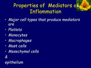 cell derived mediators of chemical mediators of inflammation | PPT