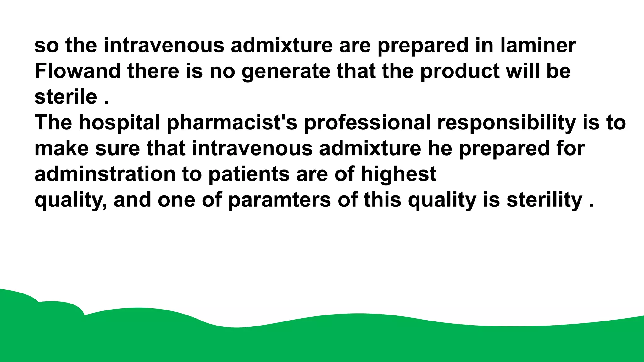 Intravenous admixtures | PPTX