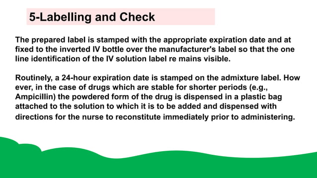 Intravenous admixtures | PPTX | Chemistry | Science