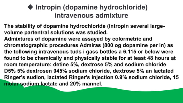 Intravenous admixtures | PPTX | Chemistry | Science