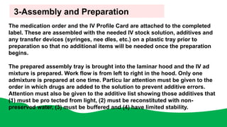 Intravenous admixtures | PPTX