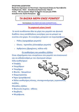 ΡΟΜΠΟΤΙΚΗ Ε3 ΧΡΥΣΑ ΚΟΚΟΡΙΚΟΥ | PDF