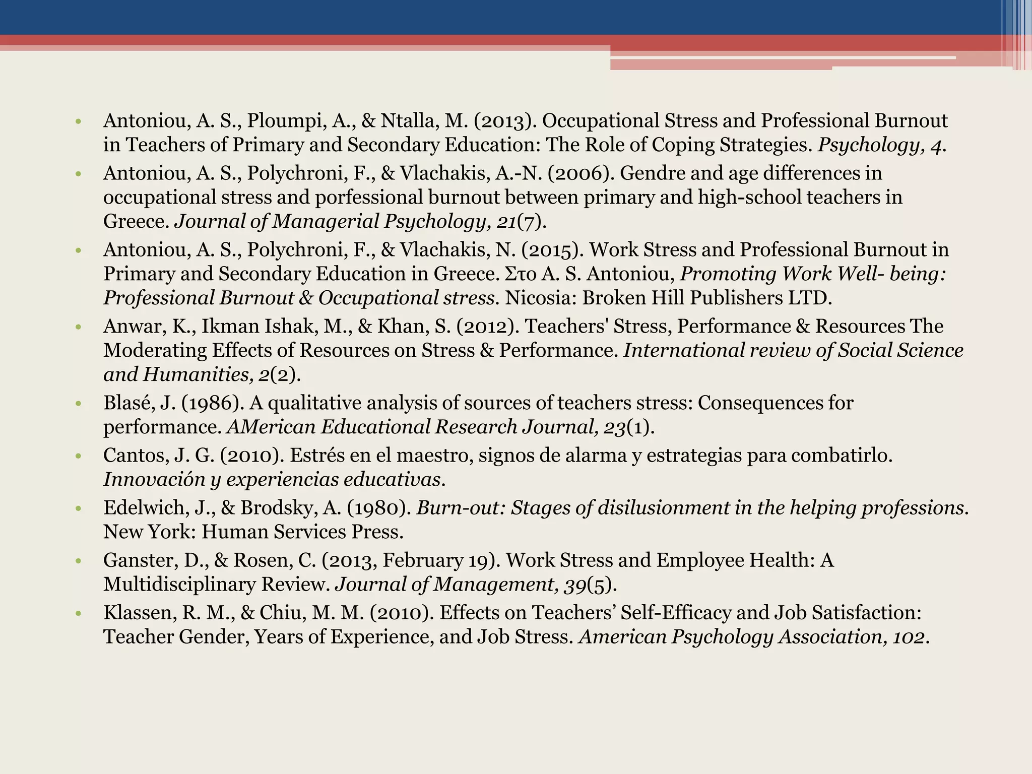 Εργασιακό στρες και επαγγελματική εξουθένωση των εκπαιδευτικών.pptx