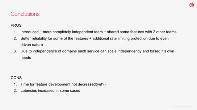 "Evolution of microservice architecture on Conversations API ...