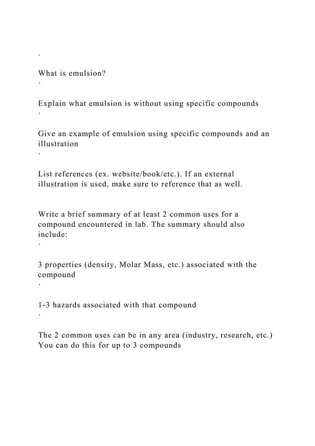 .What is emulsion·Explain what emulsion is without using .docx