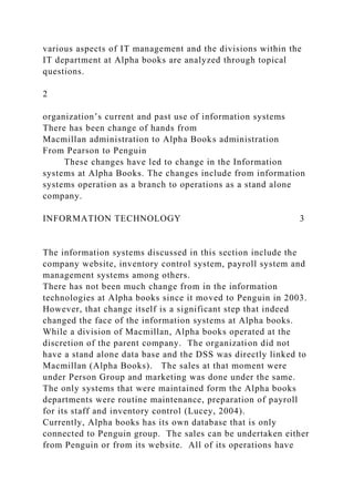 .Information technologyJeffrey L. Ellis Argosy Univers.docx | Information Services Industry ...