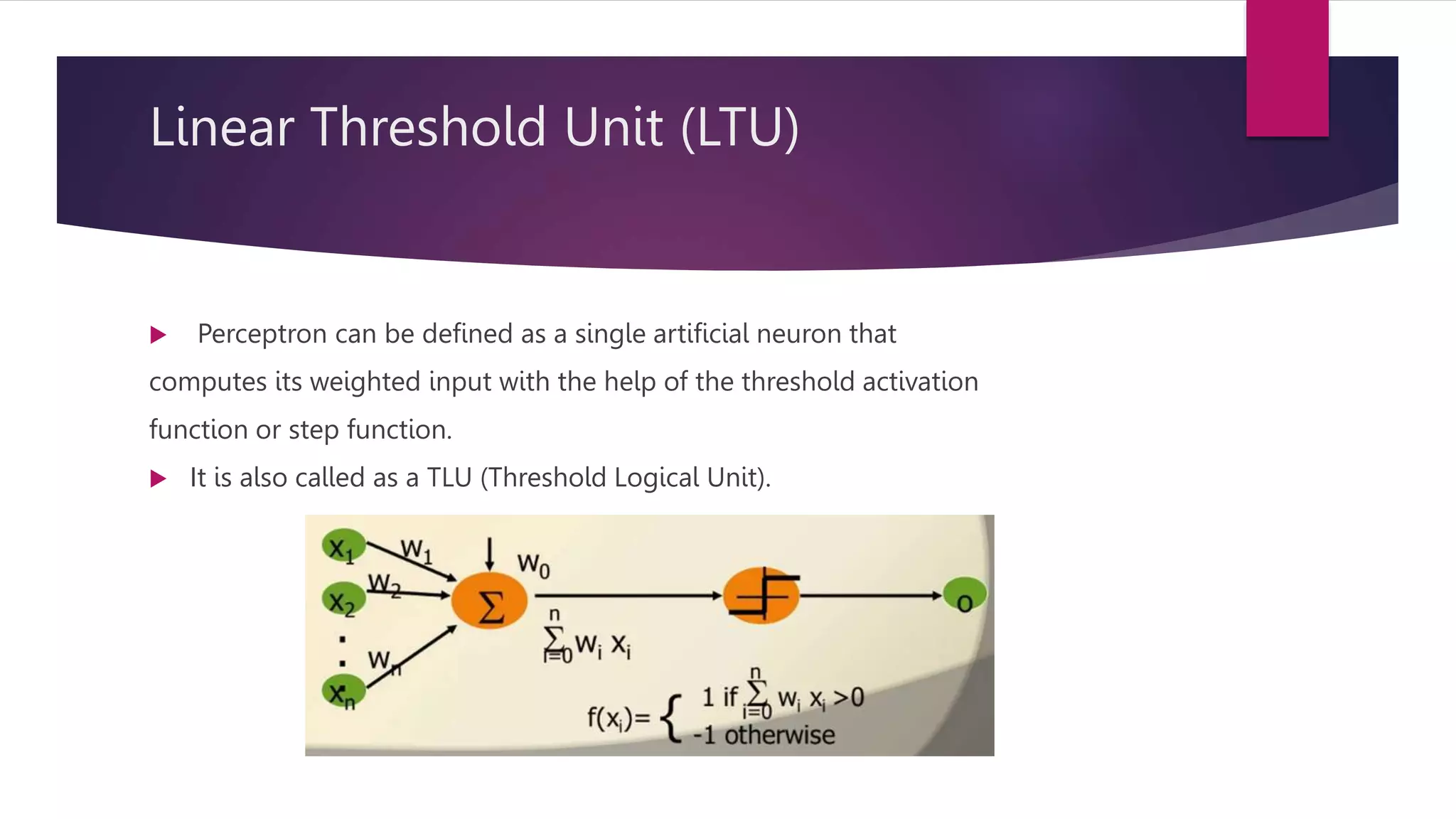 Single Layer Rosenblatt Perceptron | PPTX