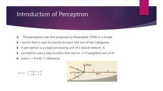 Single Layer Rosenblatt Perceptron | PPTX