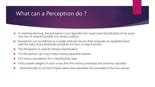 Single Layer Rosenblatt Perceptron | PPTX
