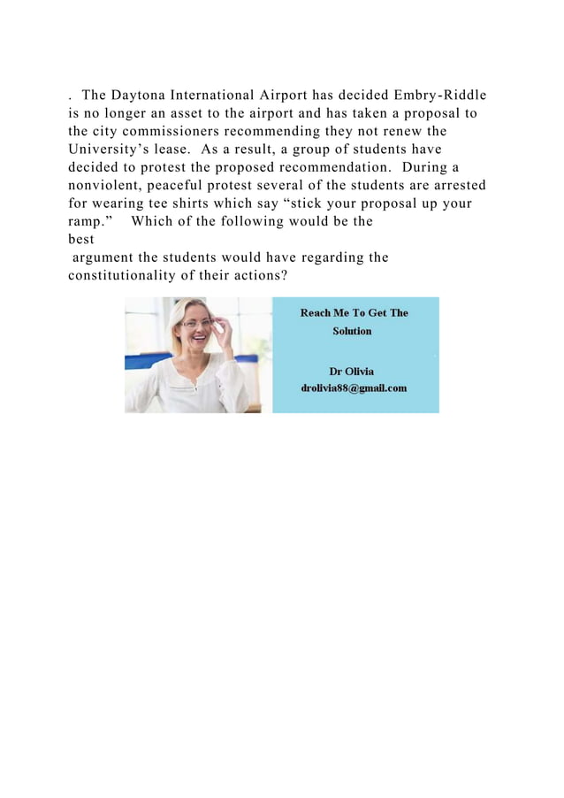 . The Daytona International Airport has decided Embry-Riddle is no .docx