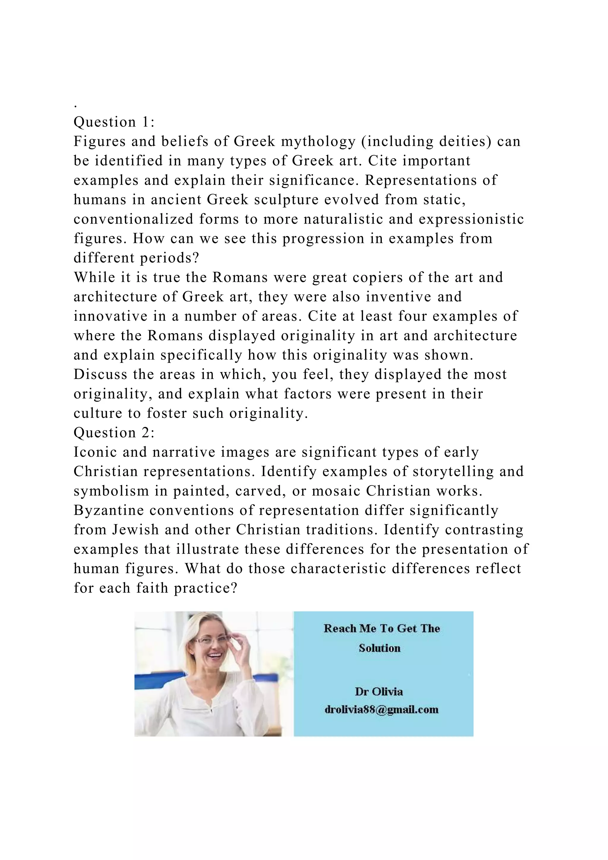 .Question 1Figures and beliefs of Greek mythology (including de.docx