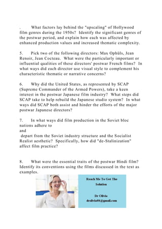. What factors lay behind the upscaling of Hollywood film g.docx