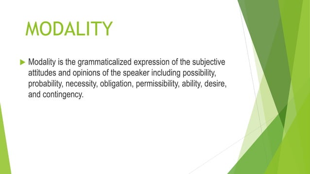 The Modal in English grammar | PPT