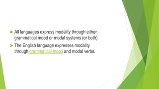 The Modal in English grammar | PPT