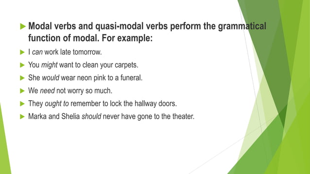 The Modal in English grammar | PPT
