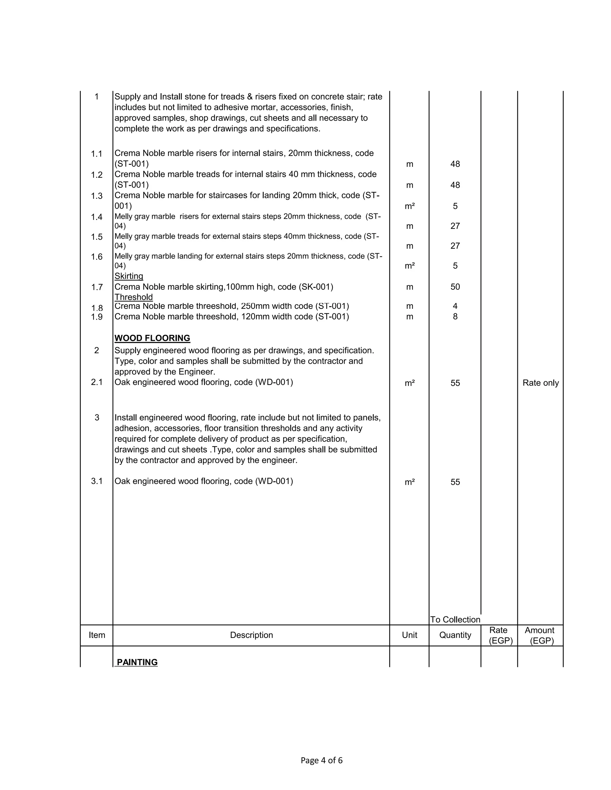 Bill Of Quantities Issued For Construction | PDF