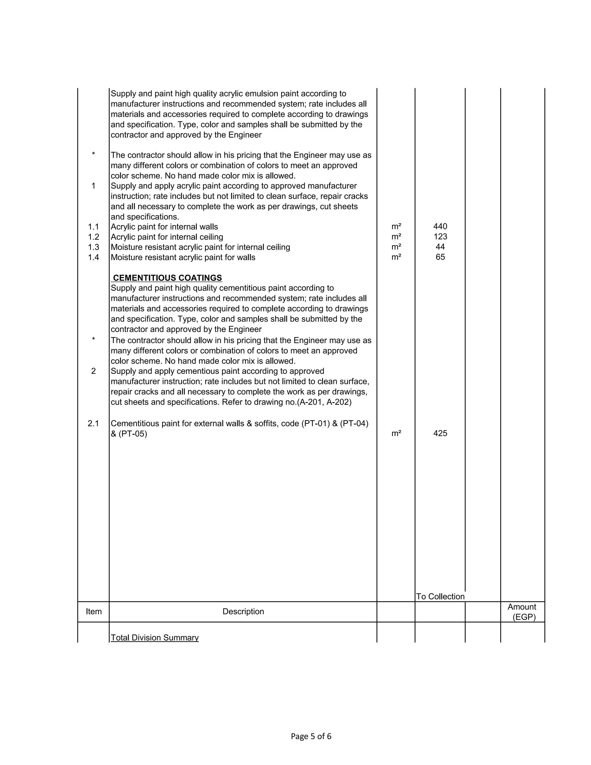 Bill Of Quantities Issued For Construction | PDF