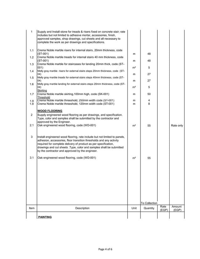 Bill Of Quantities Issued For Construction | PDF | Civil Engineering ...