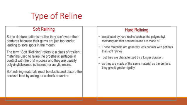 Relining and rebasing | PPTX