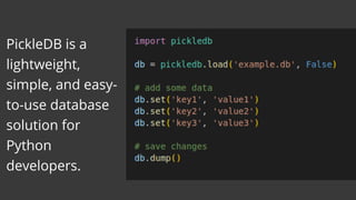 PickleDB | PPT