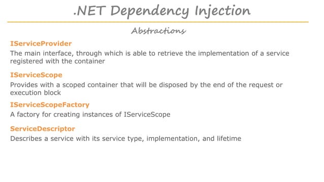 .NET Intro & Dependency Injection Workshop | PPT