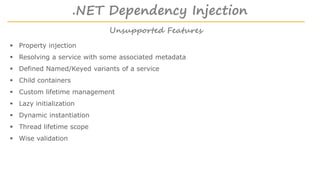 .NET Intro & Dependency Injection Workshop | PPT