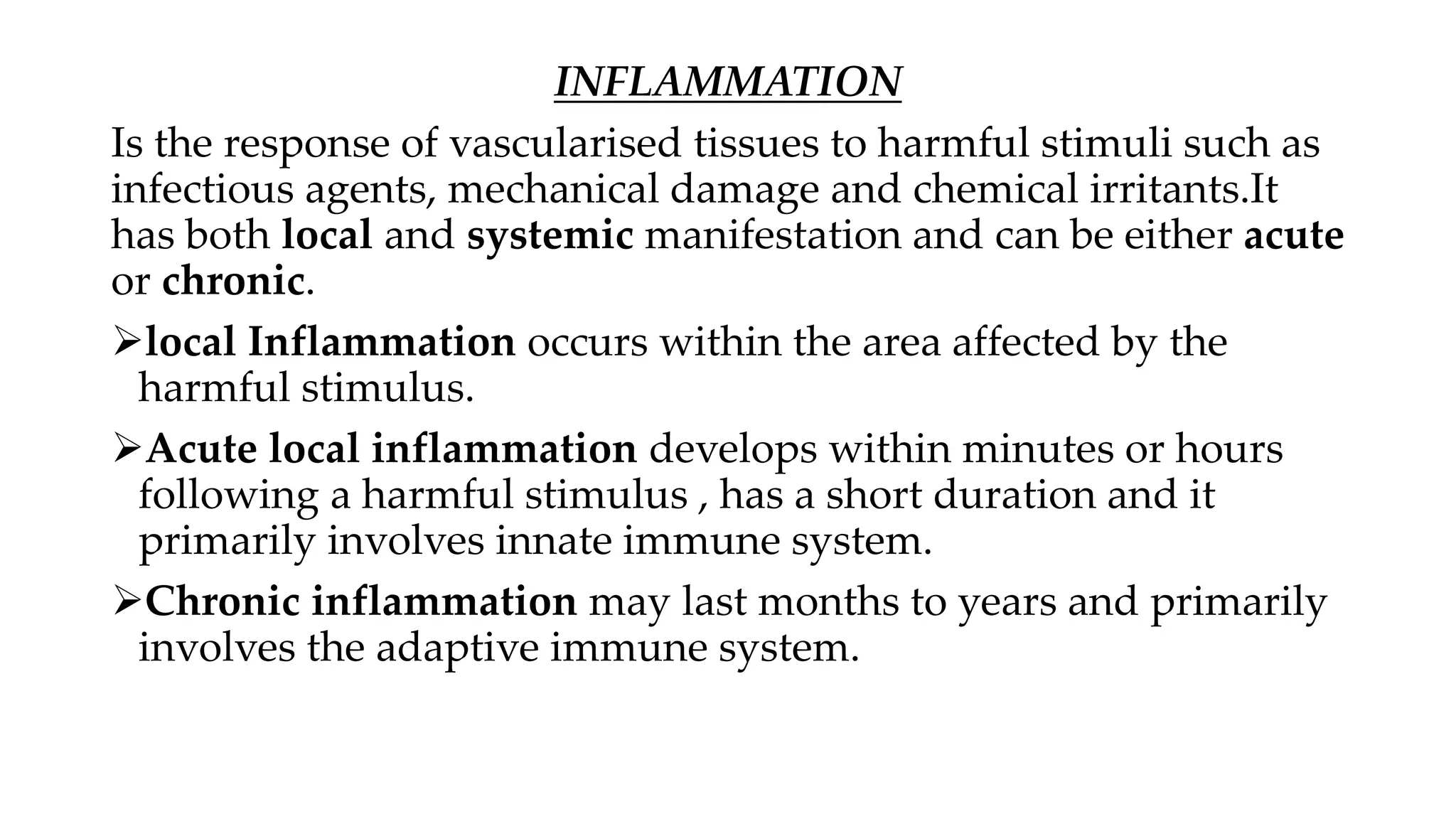 .INFLAMMATION 1.pptx | Chemistry | Science
