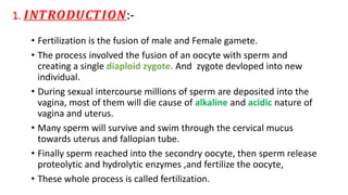 Biochemistry of fertilization. | PPTX