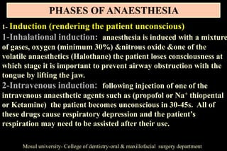 د. زياد حازم General anesthesia-1 (Muhadharaty).ppt | Dental Health ...