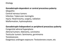 Normal, precocious, delay puberty and smr | PPT