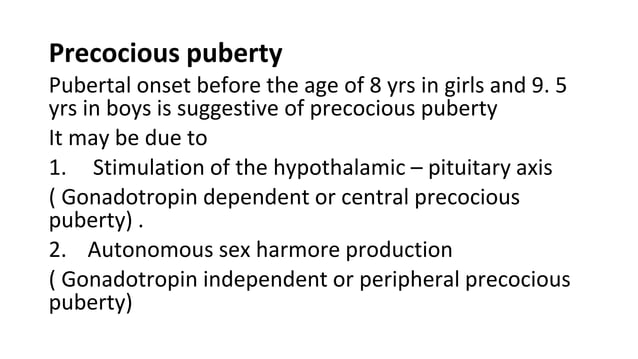 Normal, precocious, delay puberty and smr | PPT