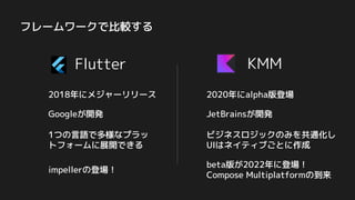 Flutterと Kotlin Multiplatform Mobileを ディープに理解して比較する | PPT