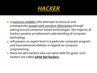 Computer Ethics - Hacking | PPTX