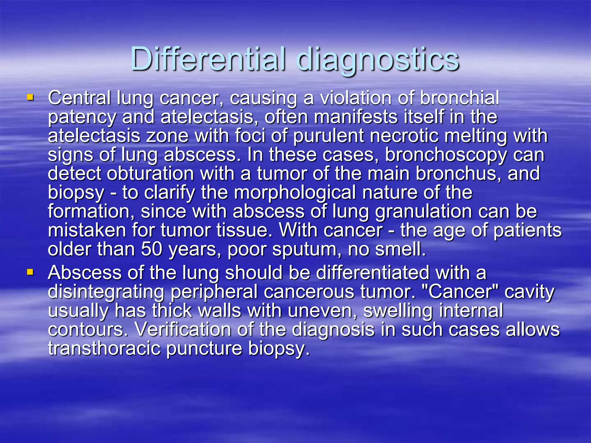 Лекция. Абсцесс и гангрена легких. Abscess, lung gangrene англ..ppt