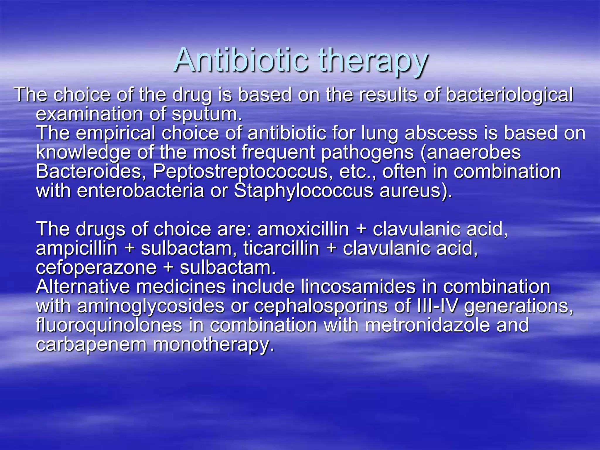 Лекция. Абсцесс и гангрена легких. Abscess, lung gangrene англ..ppt
