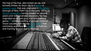 the history of hip-hop | PPTX