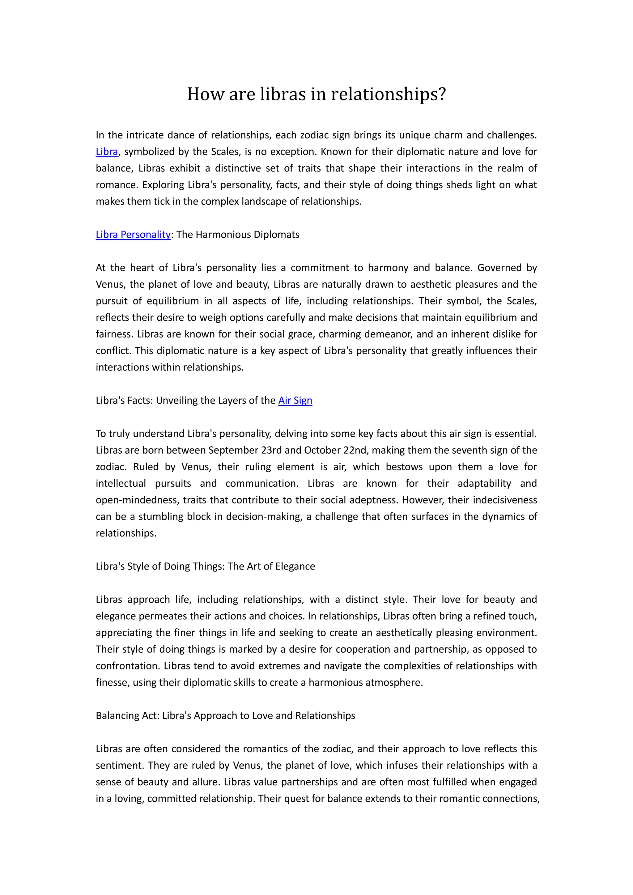 How are libras in relationships? | DOC