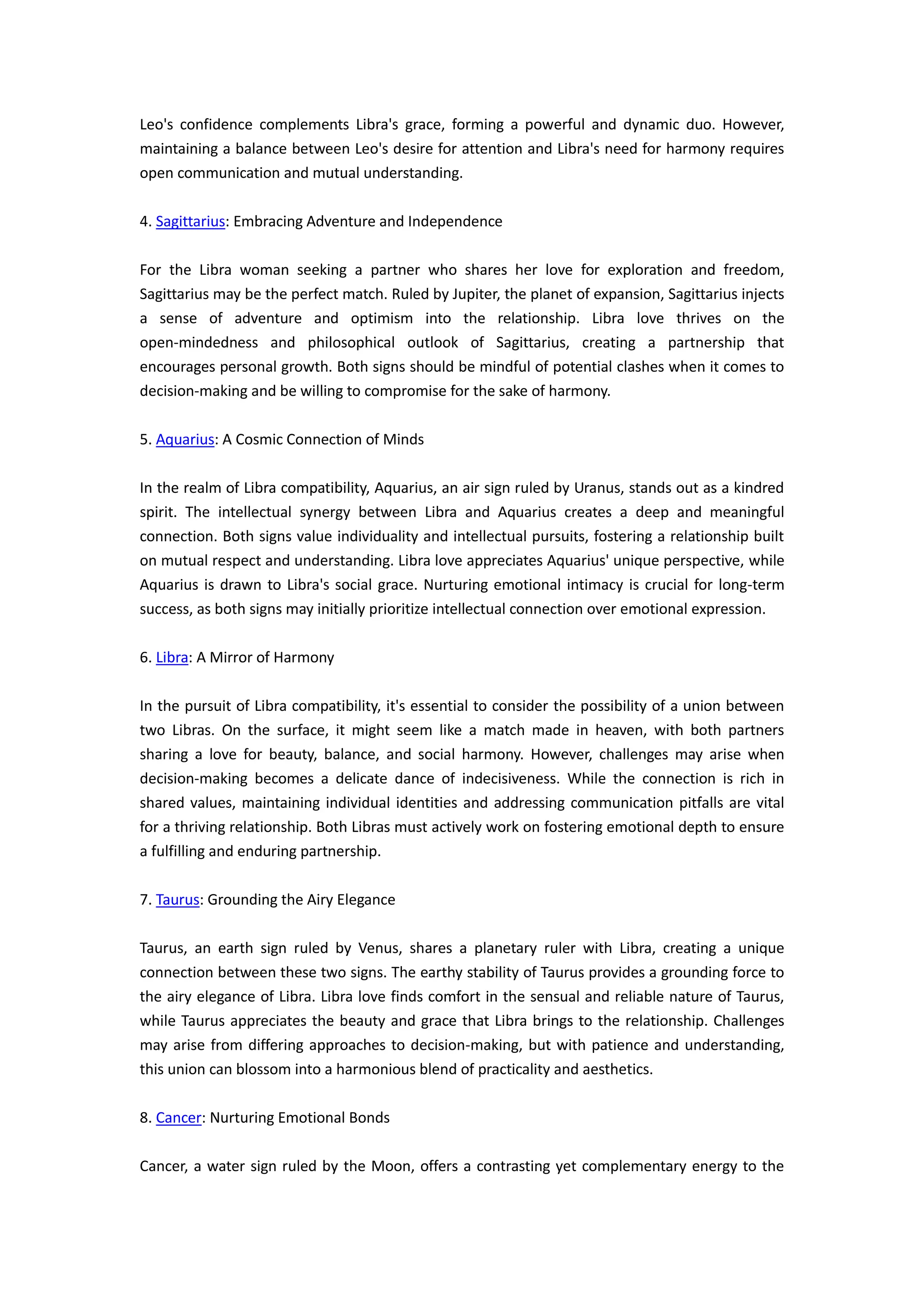 Which zodiac sign is best for libra woman | DOC