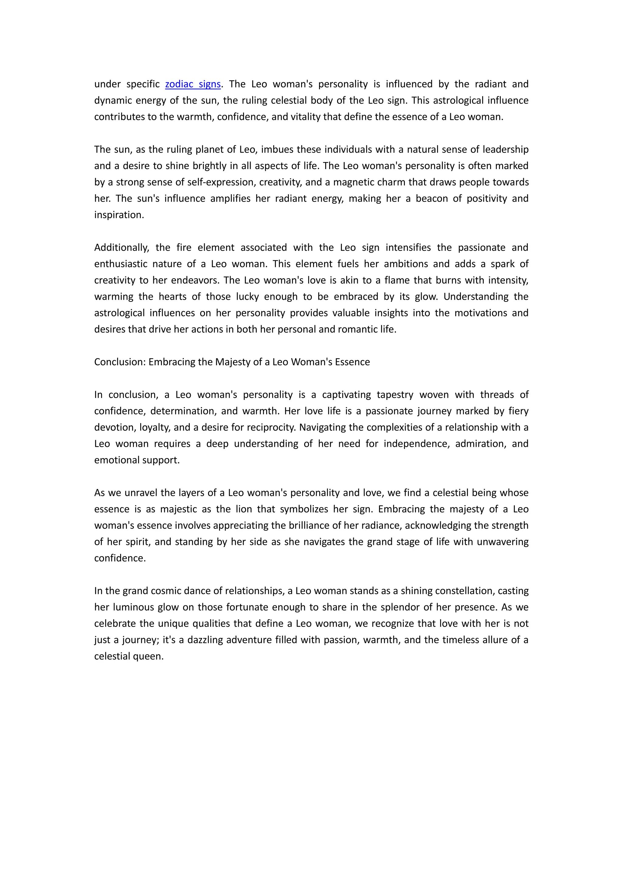 How are leo woman? | DOC