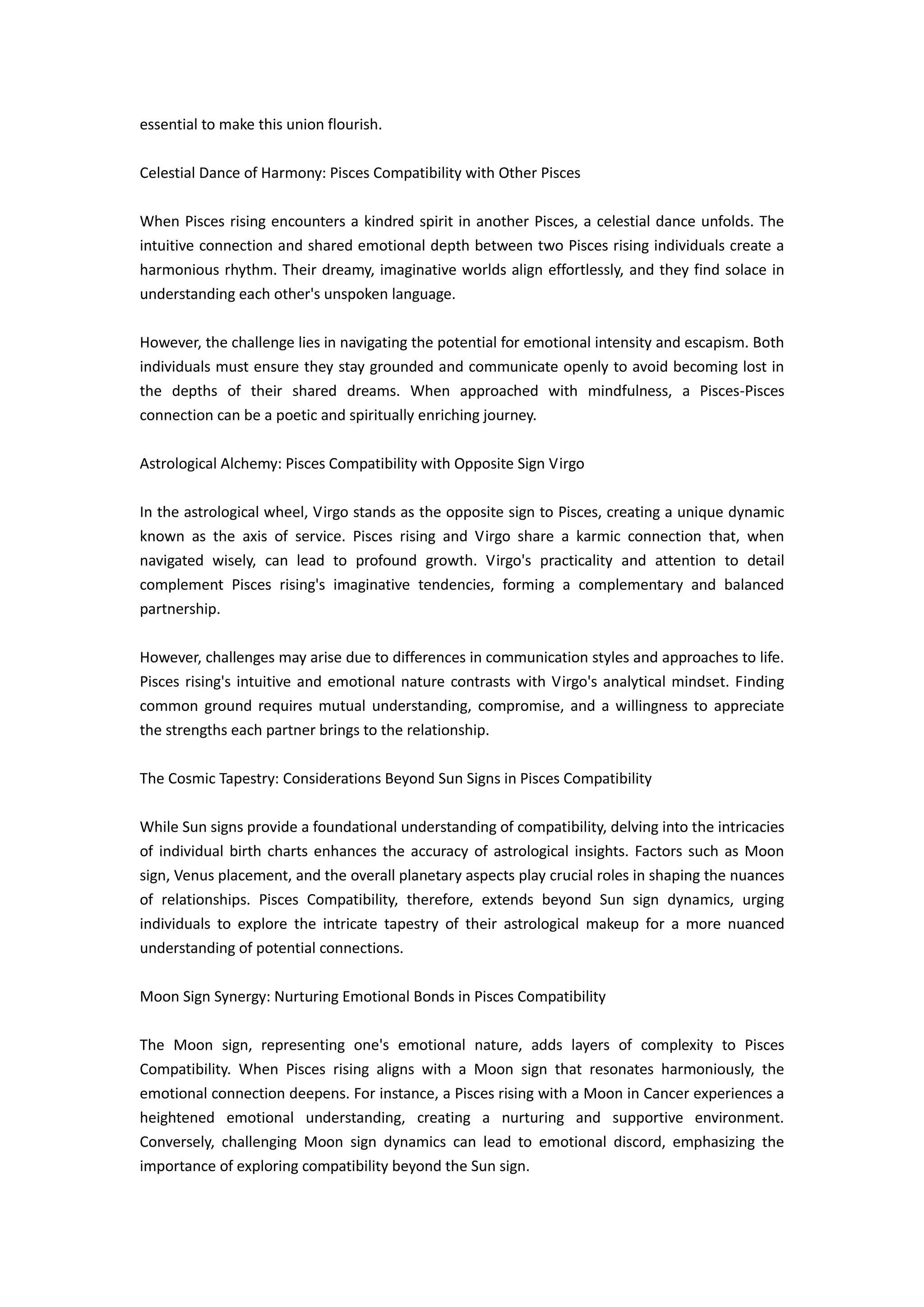 Who is pisces rising most compatible with | DOC